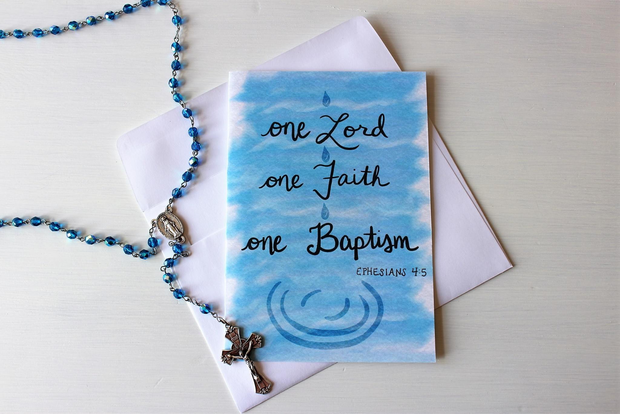 Baptism Card Catholic Greeting Card 5 7 Peter s Square