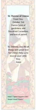 St. Therese of Lisieux Bookmark | Peter’s Square
