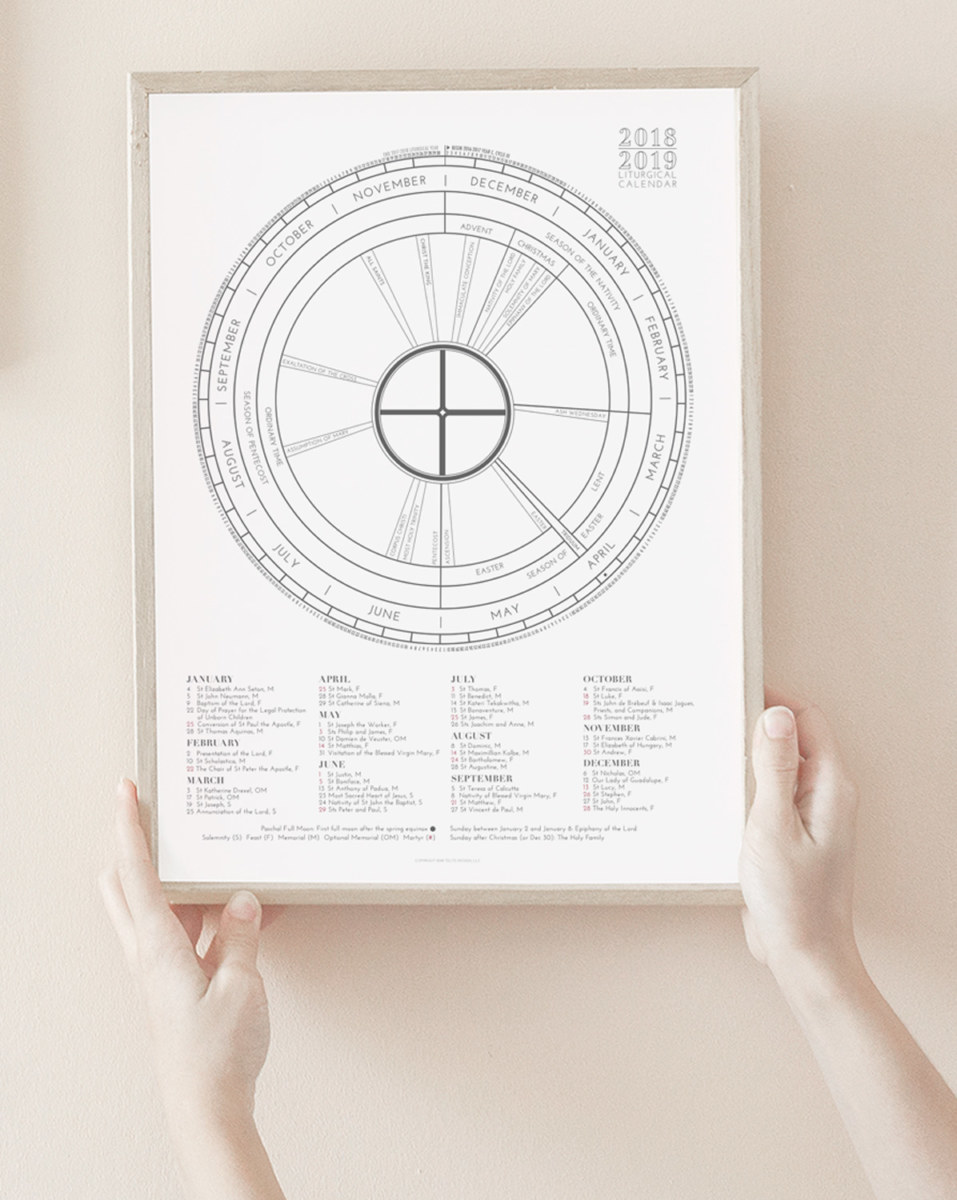 DIGITAL DOWNLOAD 2019 Color the Year Liturgical Coloring Calendar ...