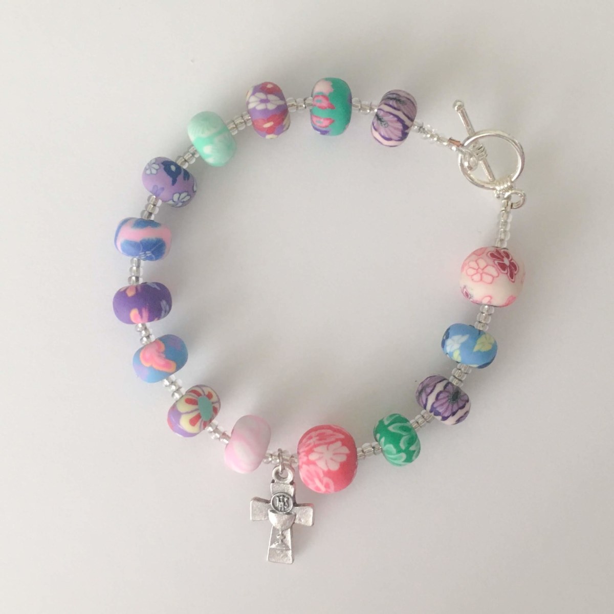 LITTLE FLOWERS First Holy Communion Decade Rosary Bracelet - MADE TO ...