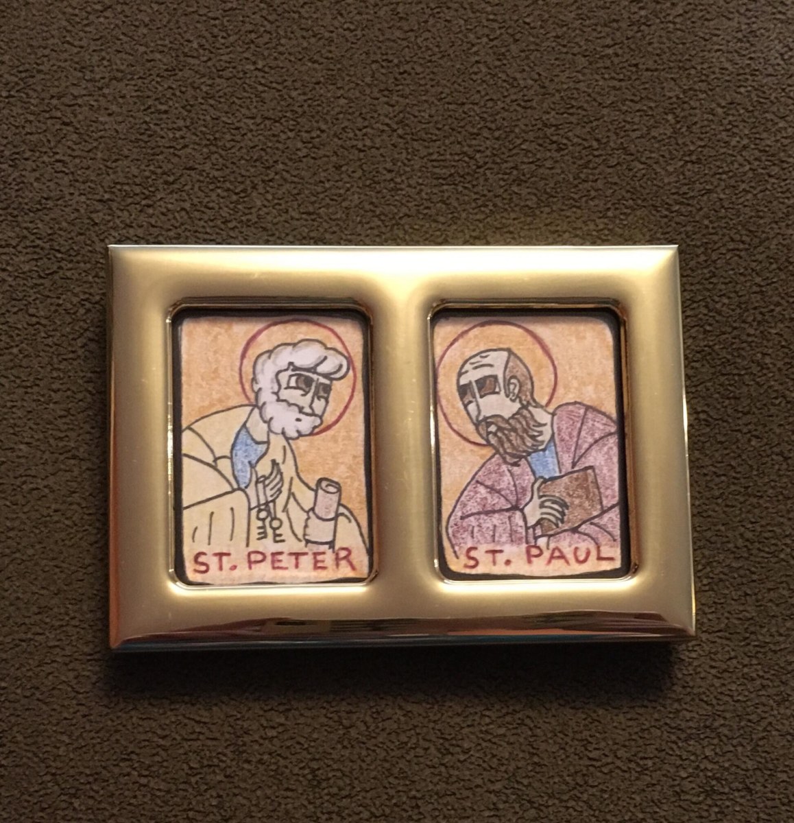 Saints Peter and Paul Framed Hand Drawn Religious Art | Peter’s Square