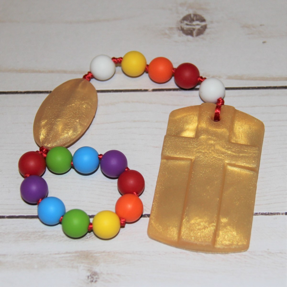 RosaryChews - Single Decade Teething Rosary - Color: Sing a Rainbow ...