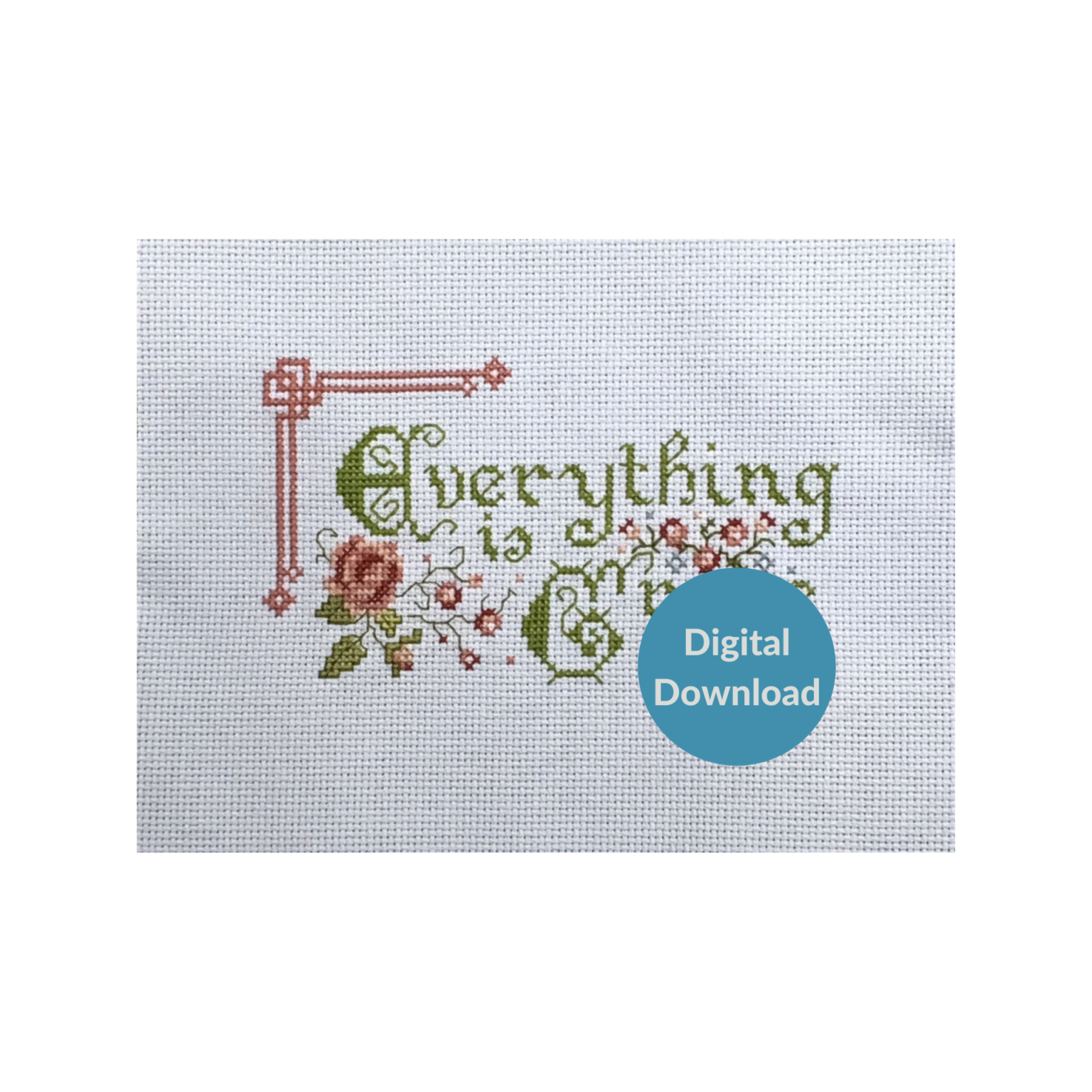 Everything is Grace, St. Therese of Lisieux — Cross Stitch Pattern ...