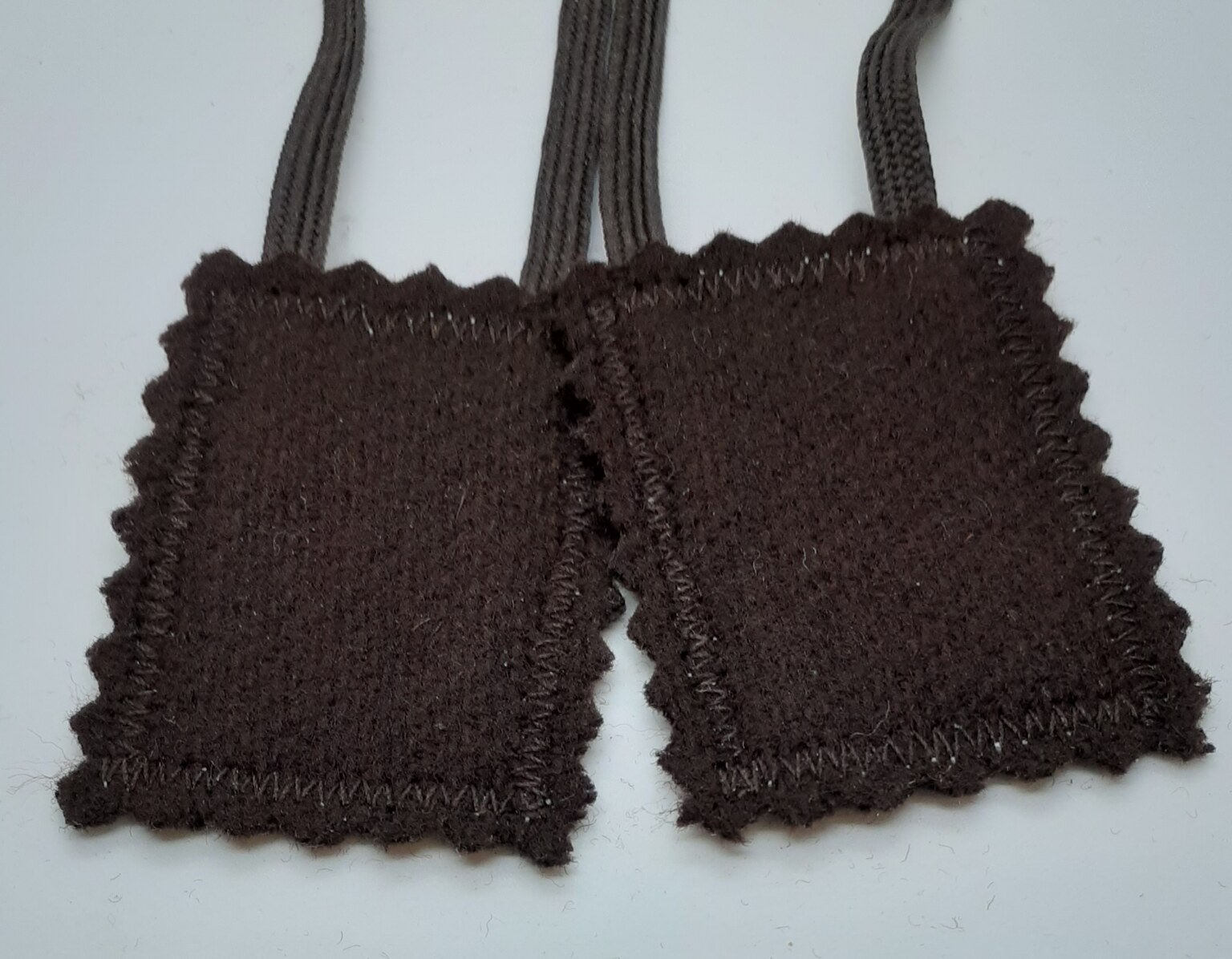 Bulk lot of 6 MT. Carmel Scapulars, 100% Brown Wool, Traditional ...