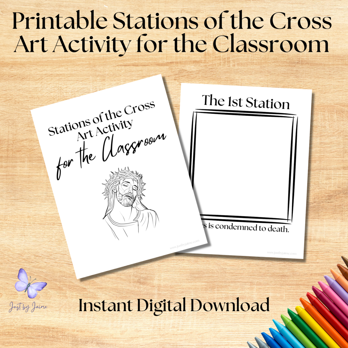 Printable Stations of the Cross Art Activity for the Classroom-Lenten ...