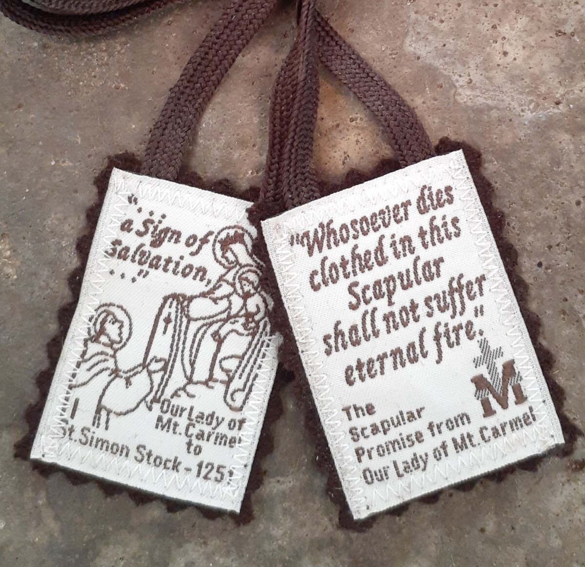 Catholic Scapular *10 Scapulars for 15.00 dollars* 100% Brown Wool Made ...