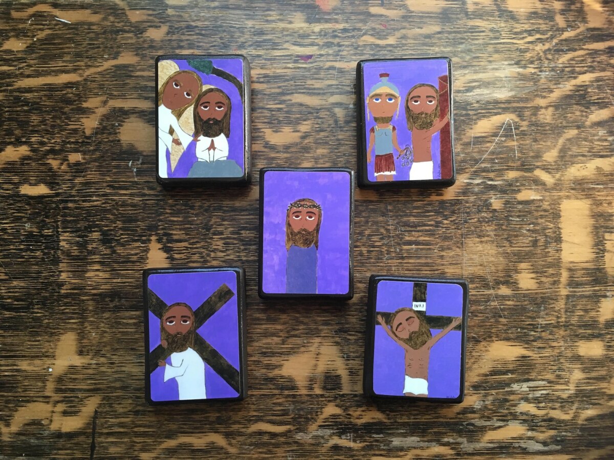 Full set of 5 Sorrowful Mysteries of the Rosary in Byzantine/ Folk ...