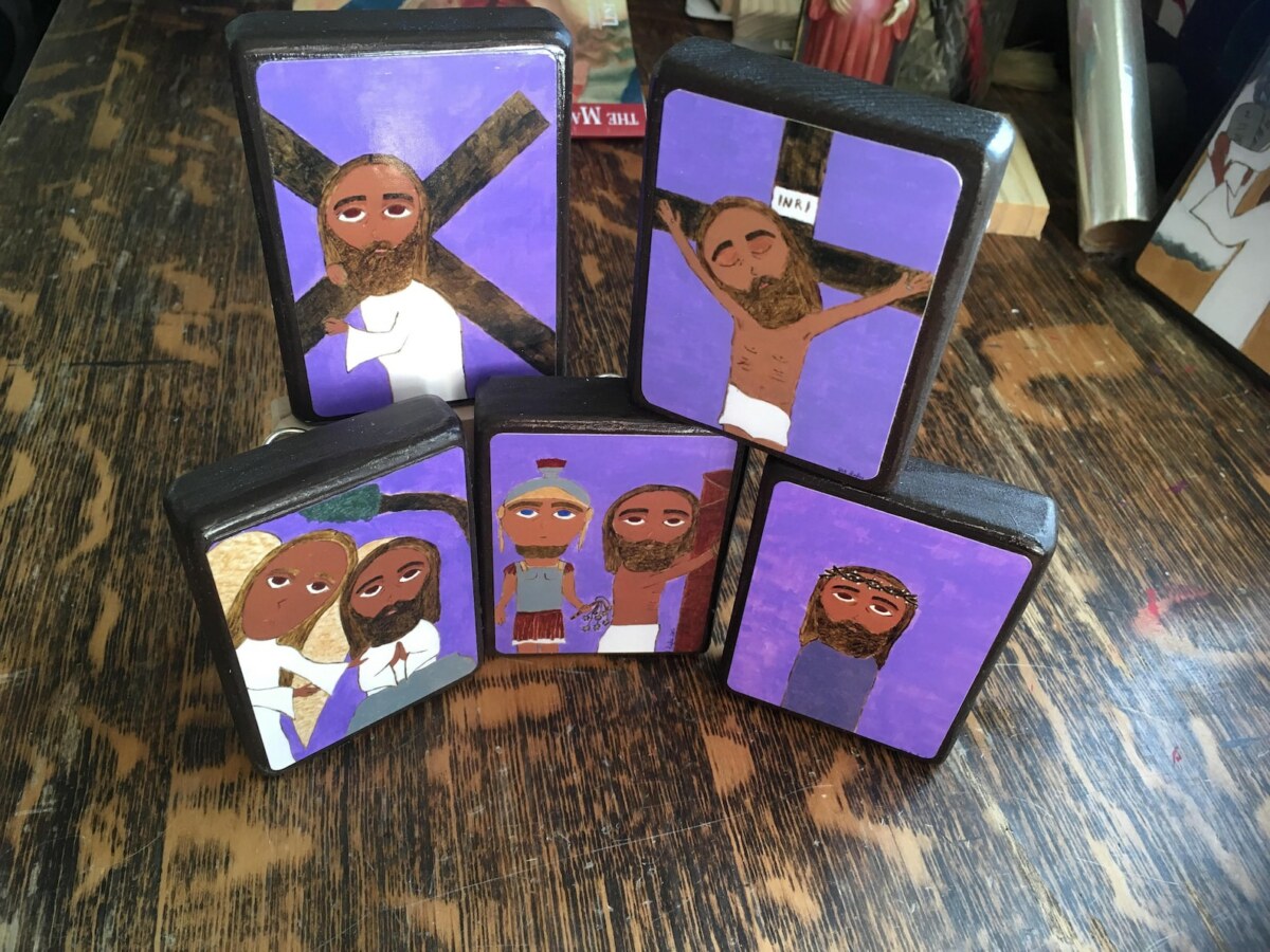 Full set of 5 Sorrowful Mysteries of the Rosary in Byzantine/ Folk ...