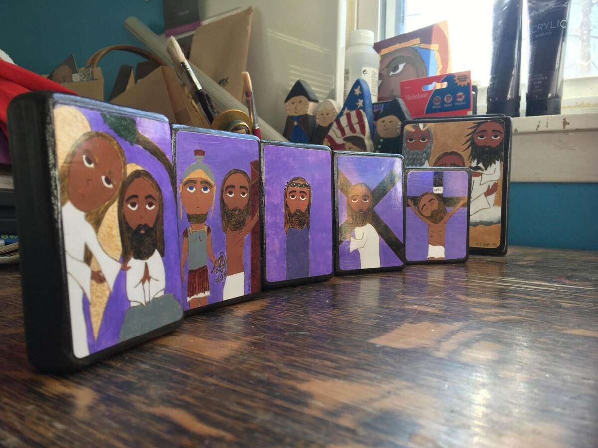 Full set of 5 Sorrowful Mysteries of the Rosary in Byzantine/ Folk ...