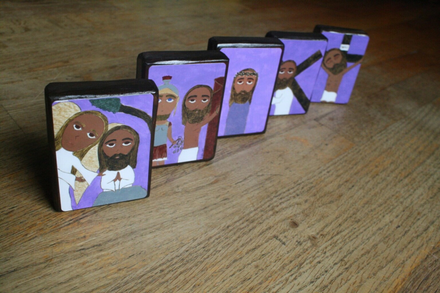 Full set of 5 Sorrowful Mysteries of the Rosary in Byzantine/ Folk ...