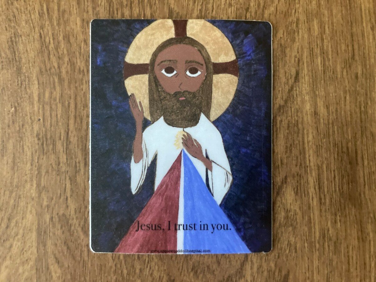 3 in X 2 in Divine Mercy Jesus Image sticker | Peter’s Square
