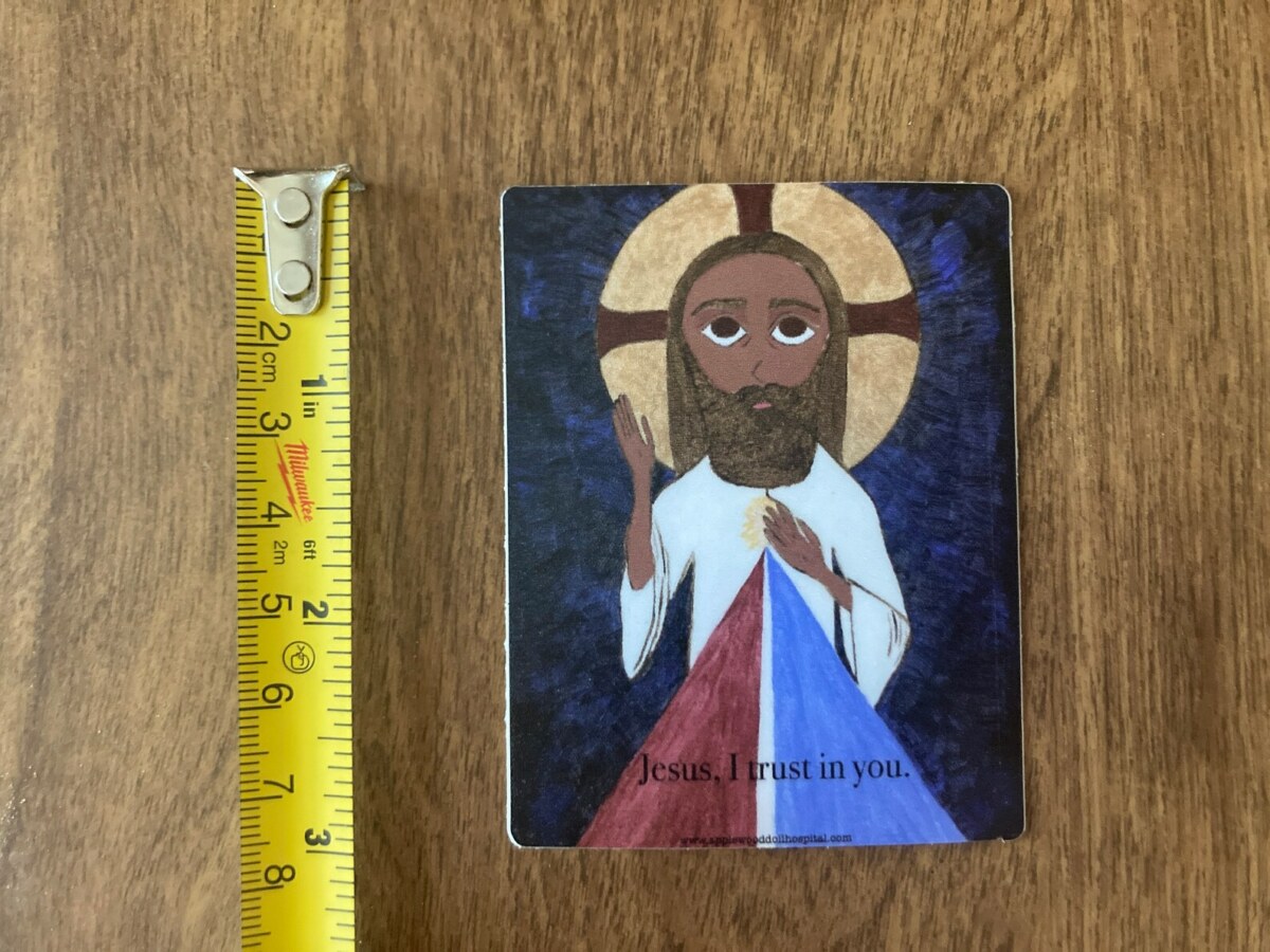 3 in X 2 in Divine Mercy Jesus Image sticker | Peter’s Square