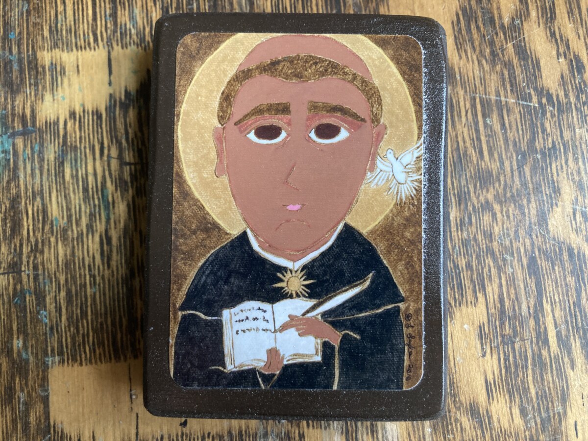 2.5 X 3.5 ish inch Saint Thomas Aquinas Byzantine Folk Icon Print on ...