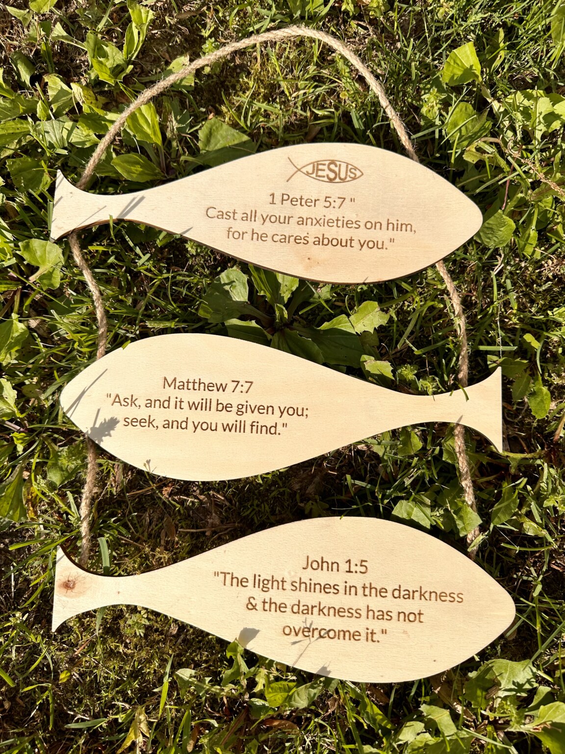 Jesus Fish Sign with Scripture Verses | Peter’s Square