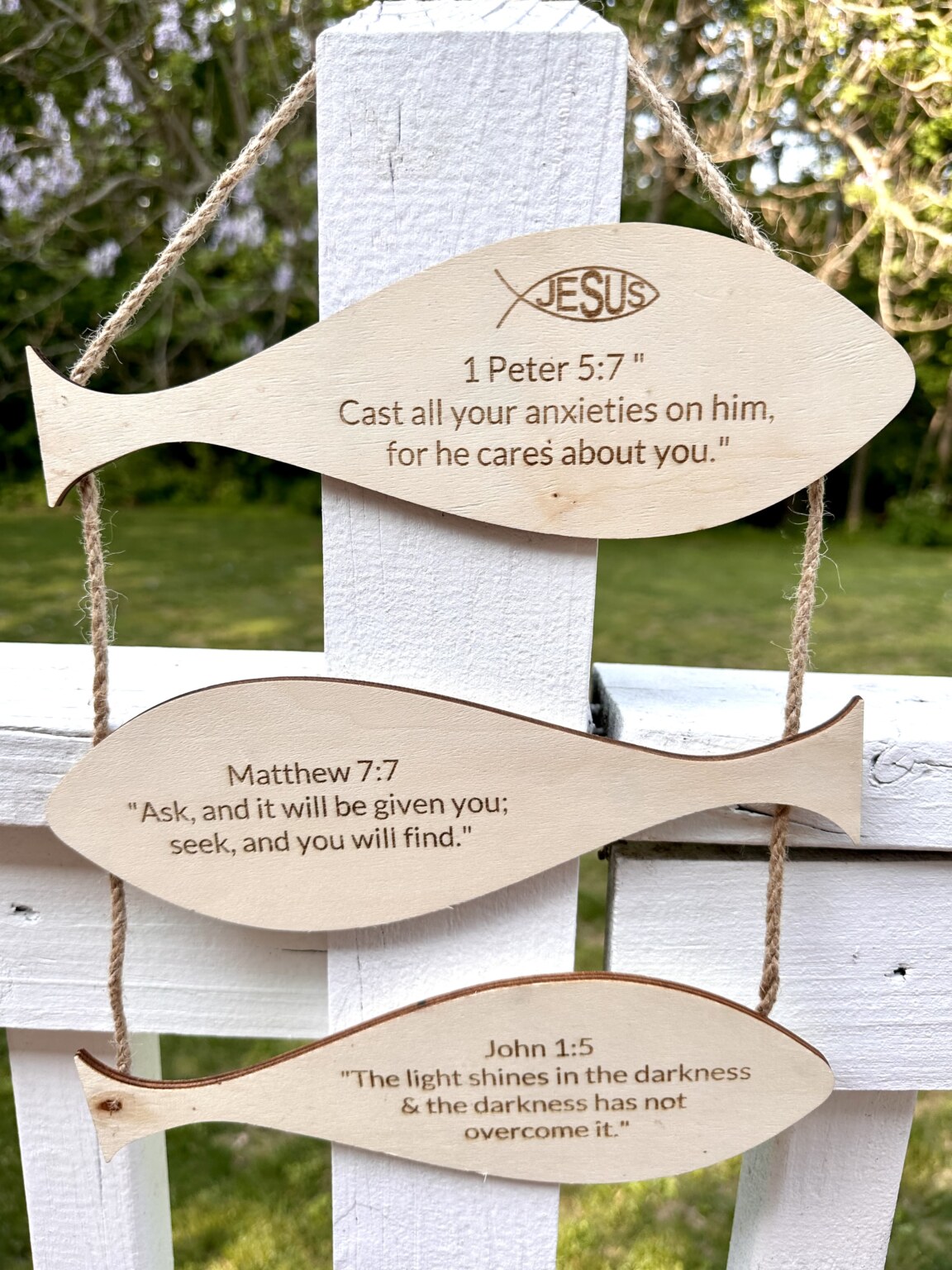 Jesus Fish Sign with Scripture Verses | Peter’s Square
