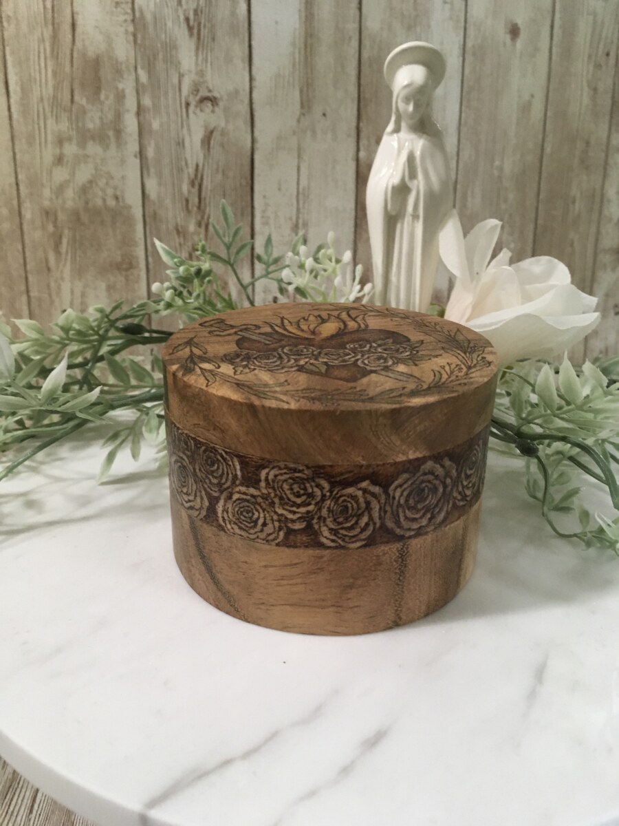 Immaculate Heart of Mary Wood Box | Peter’s Square