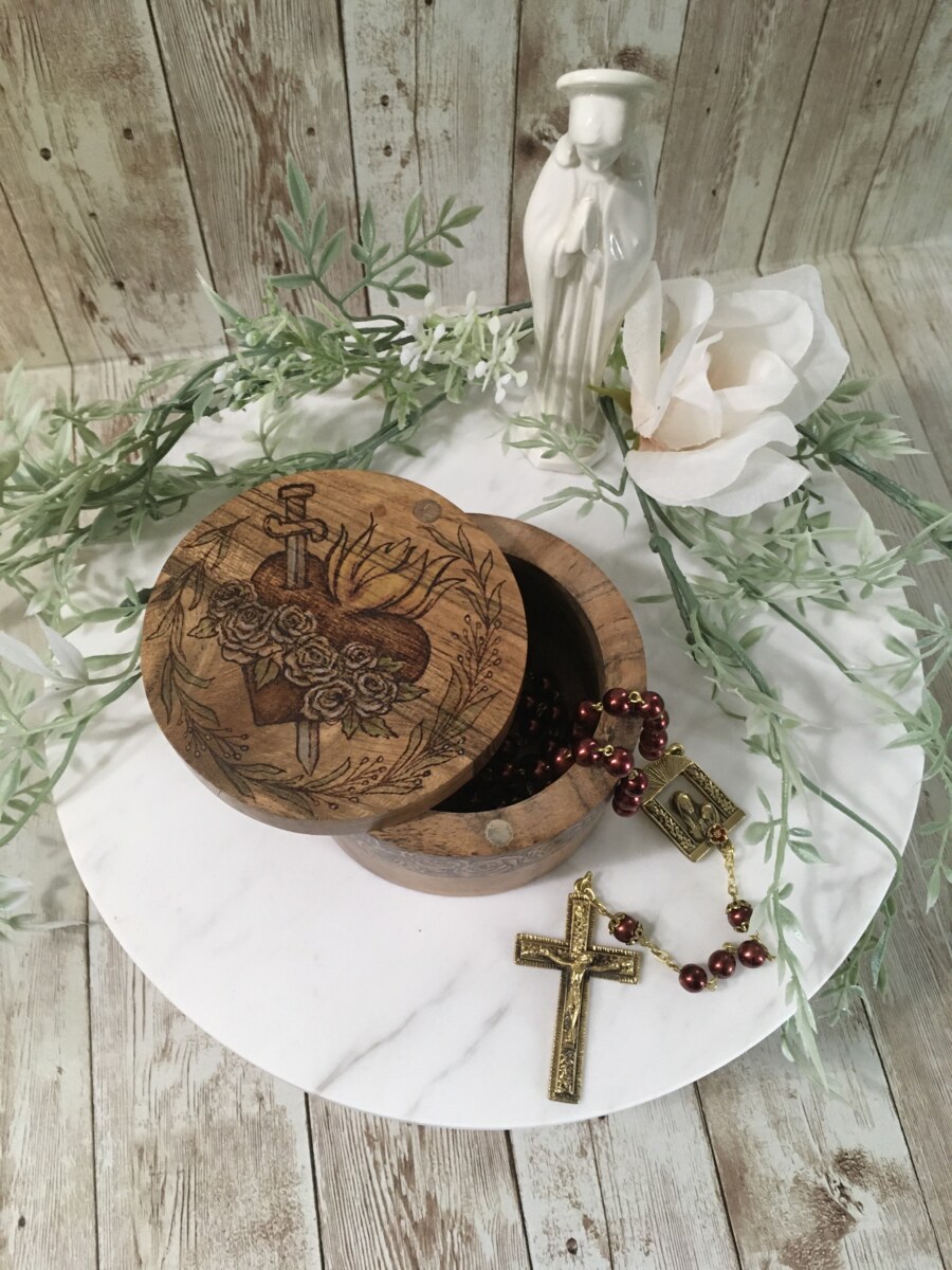 Immaculate Heart of Mary Wood Box | Peter’s Square