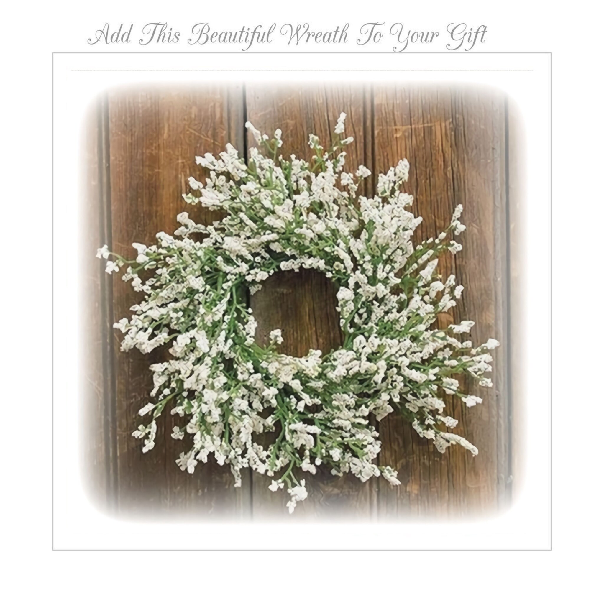 Accent Wreath with Miniature White Flowers for Virgin Mary Statue or ...